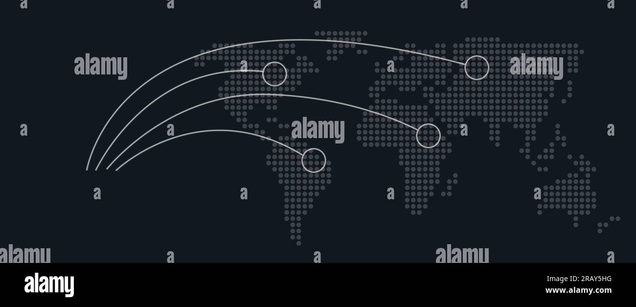 Global communication concept design template with dotted world map ...