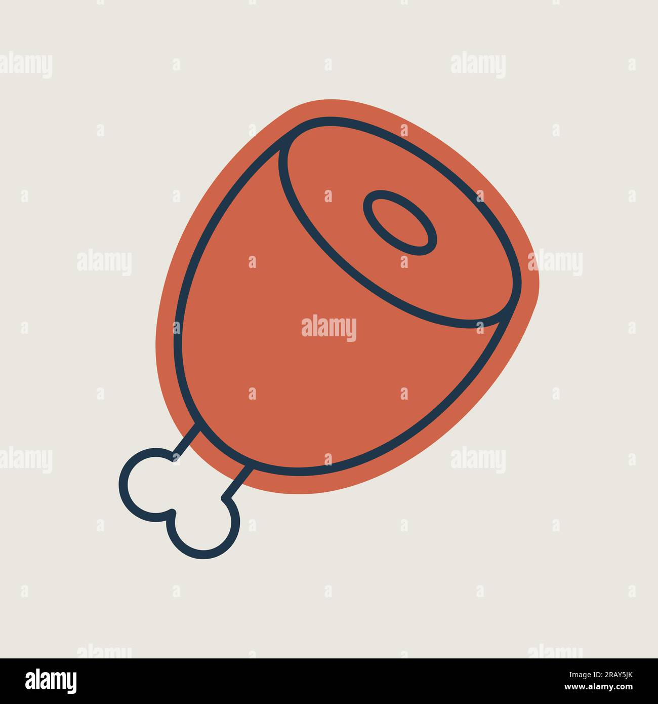Meat leg isolated icon. Farm animal sign. Graph symbol for your web ...