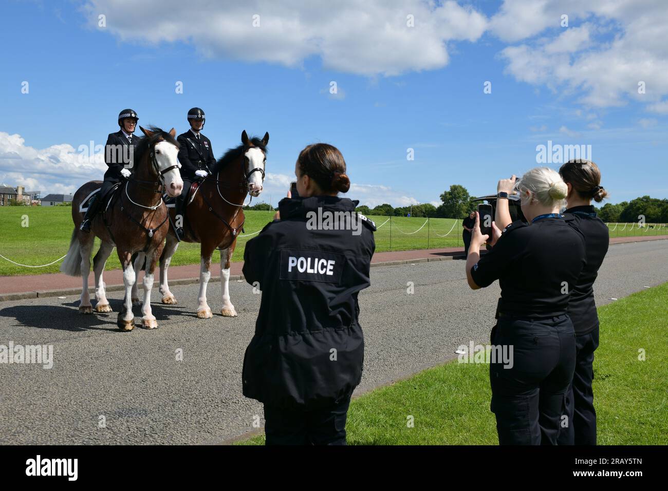 Edinburgh Scotland, UK 05 July 2023. The police in Holyrood Park make ...