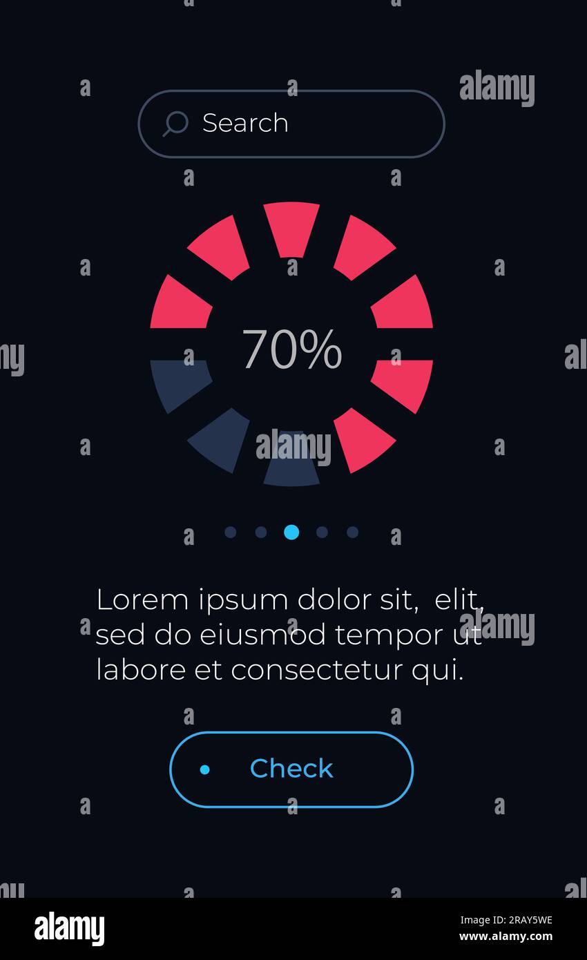 Circle chart of progress UI element template Stock Vector Image & Art - Alamy