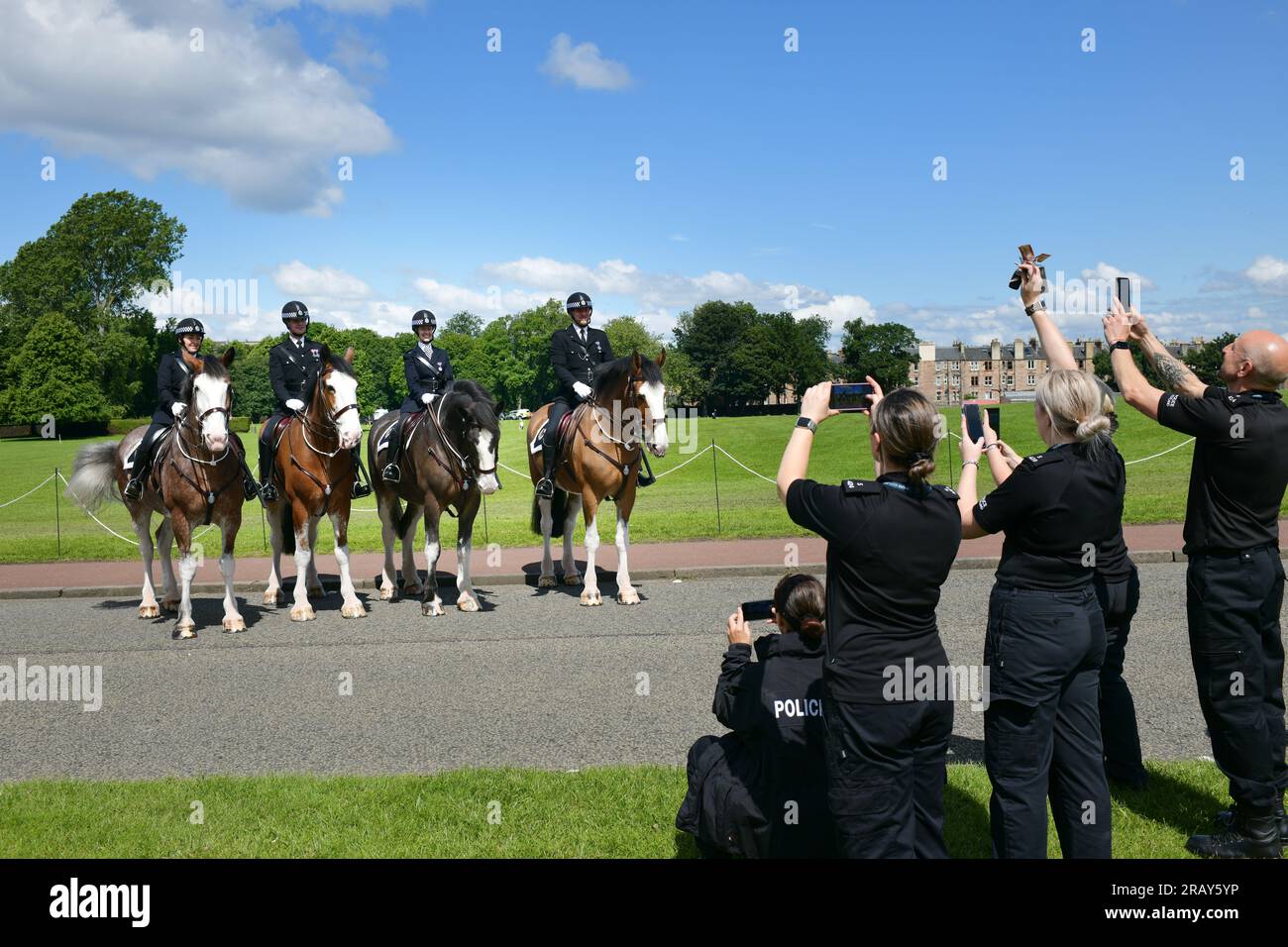 Edinburgh Scotland, UK 05 July 2023. The police in Holyrood Park make ...