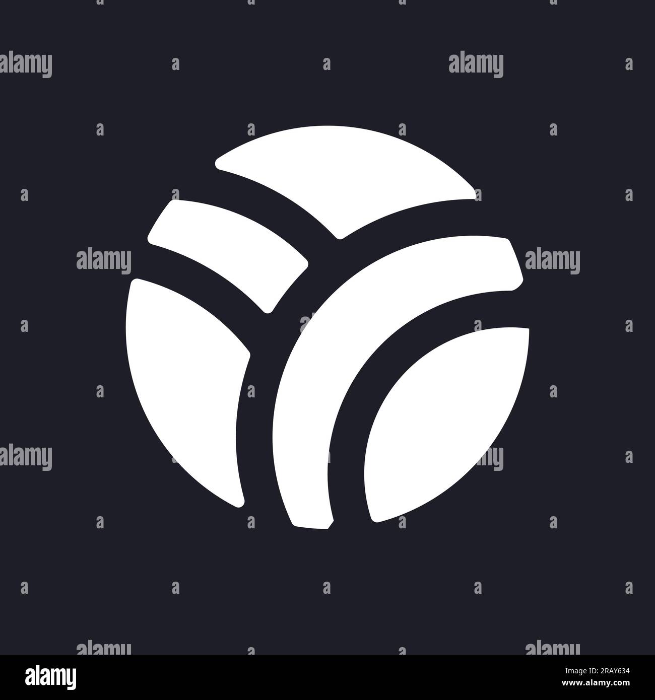 Volleyball icon vector white app Stock Vector Images - Alamy