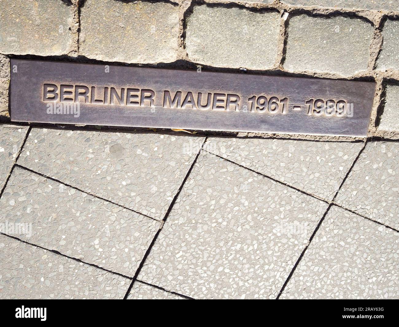 Parts of the Berlin Wall or areas it covered which was divided by a ...