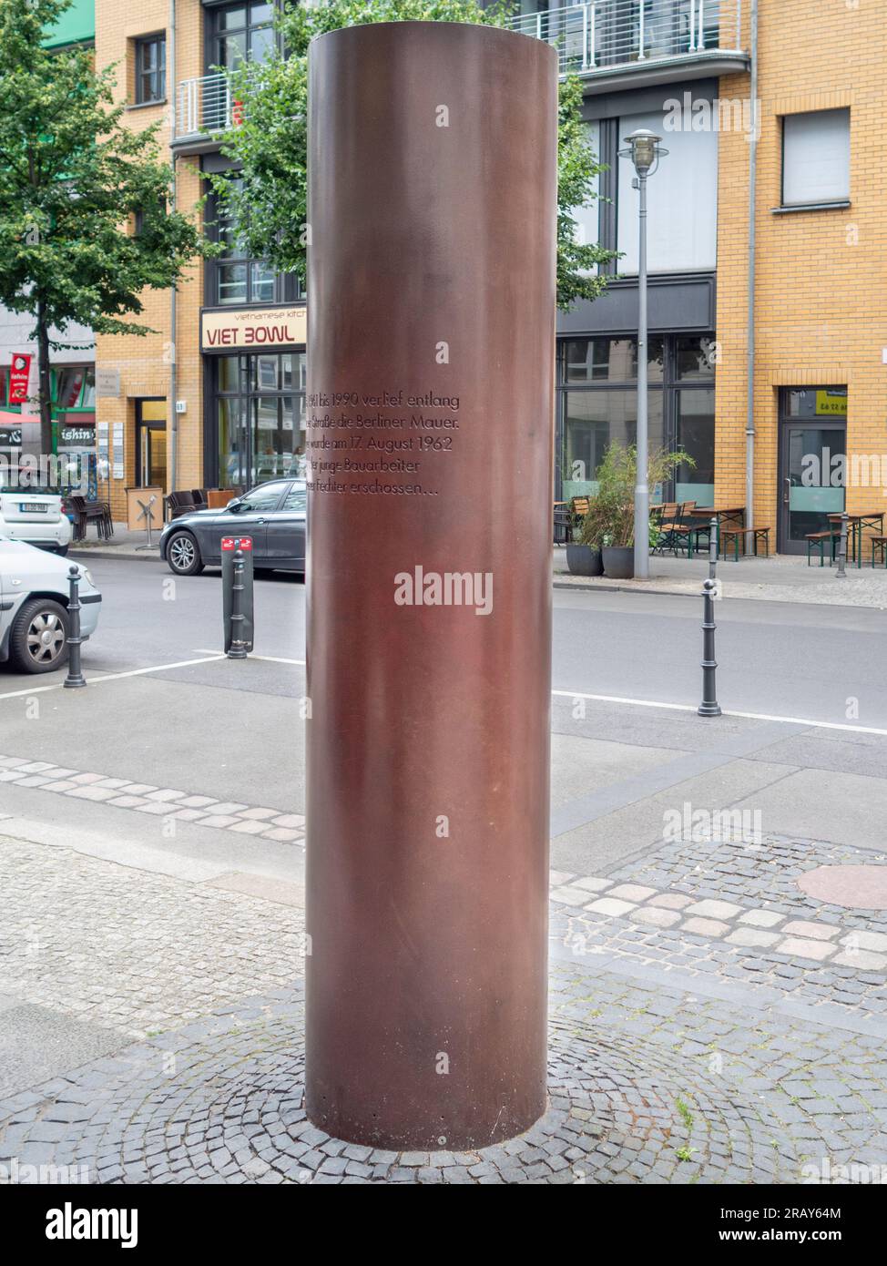 Pillar where Peter Fechter was the first east German citizen tried to ...