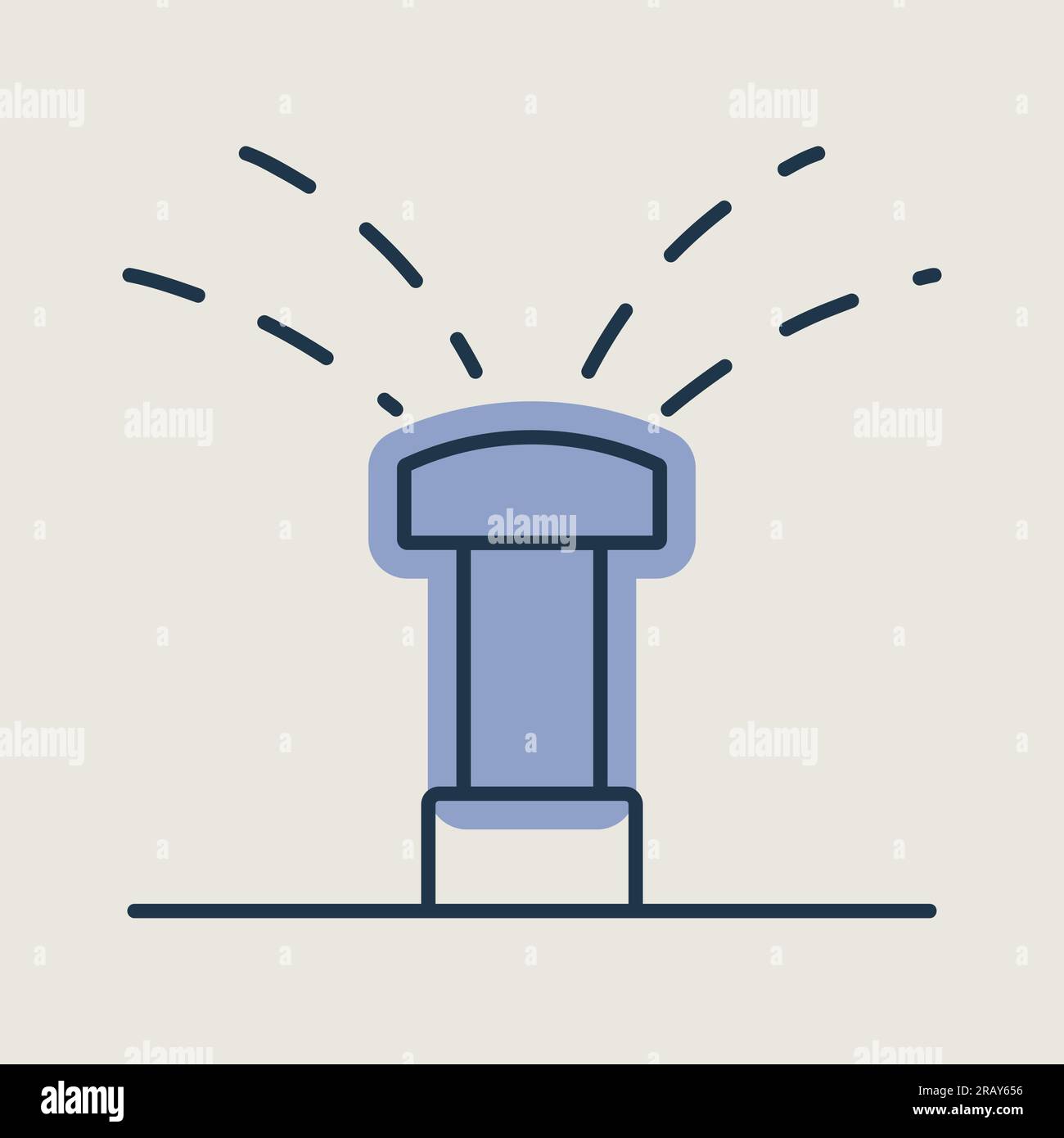 Garden automatic water sprinkler vector icon. Graph symbol for ...