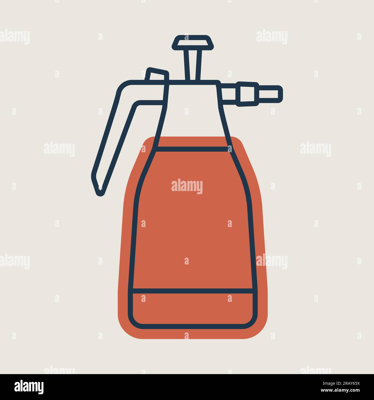 Garden hand compression sprayer pump vector icon. Graph symbol for ...