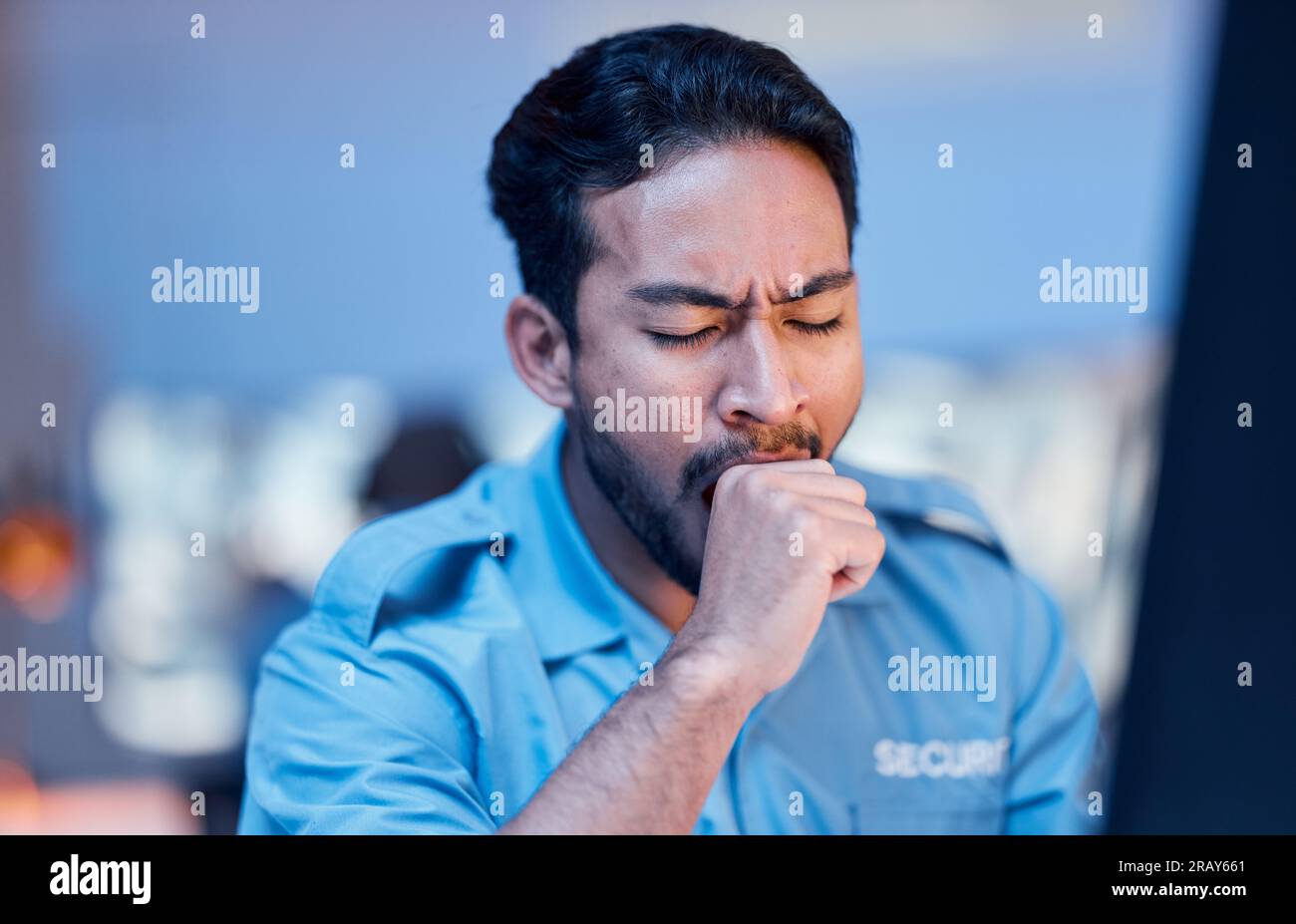 Security officer watching monitor hi-res stock photography and images ...