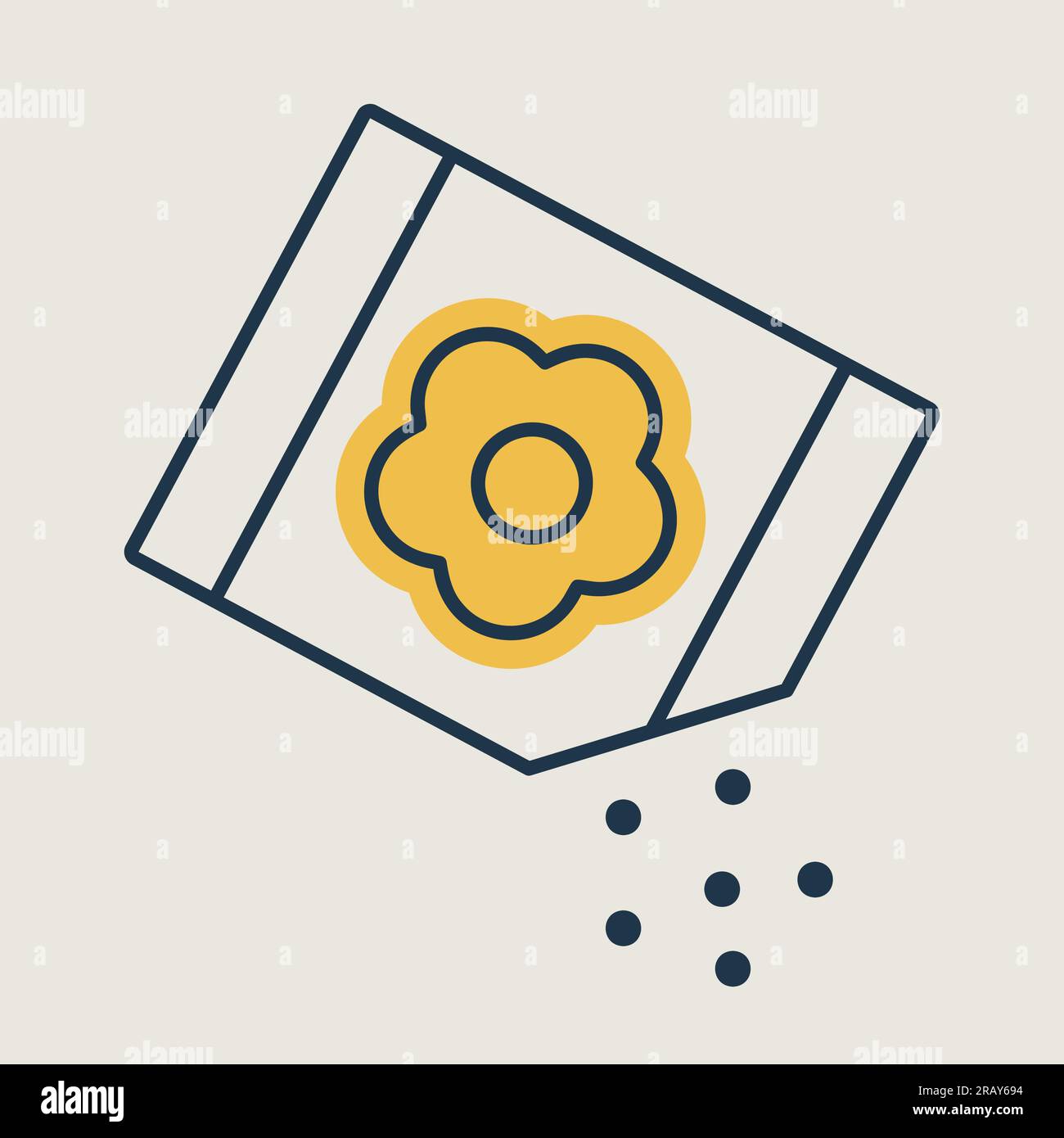 Paper bag with seeds isolated vector icon. Graph symbol for agriculture ...