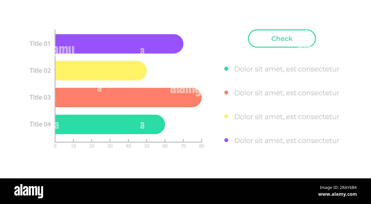 Horizontal bar chart UI element template Stock Vector Image & Art - Alamy
