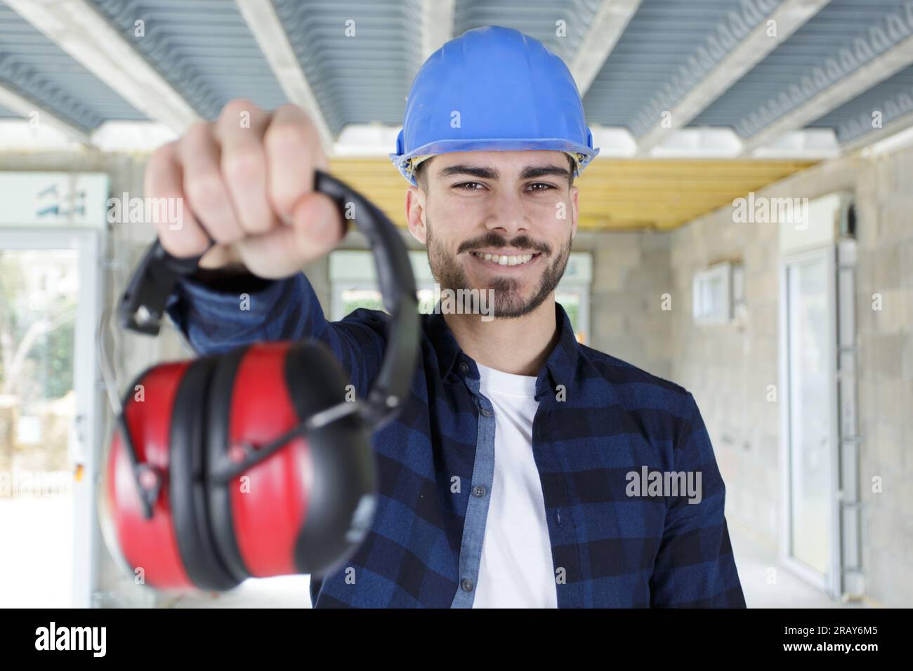 Construction worker ear muffs hi-res stock photography and images - Alamy