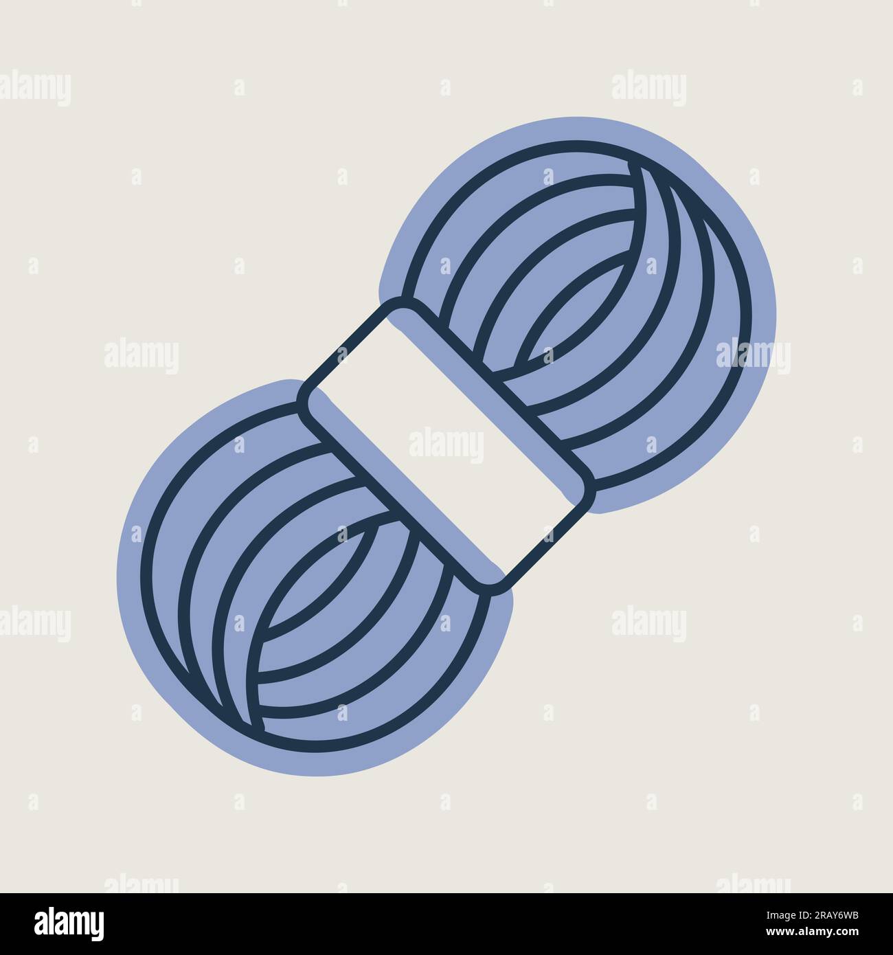 Roll of yarn isolated icon. Farm animal sign. Graph symbol for your web ...