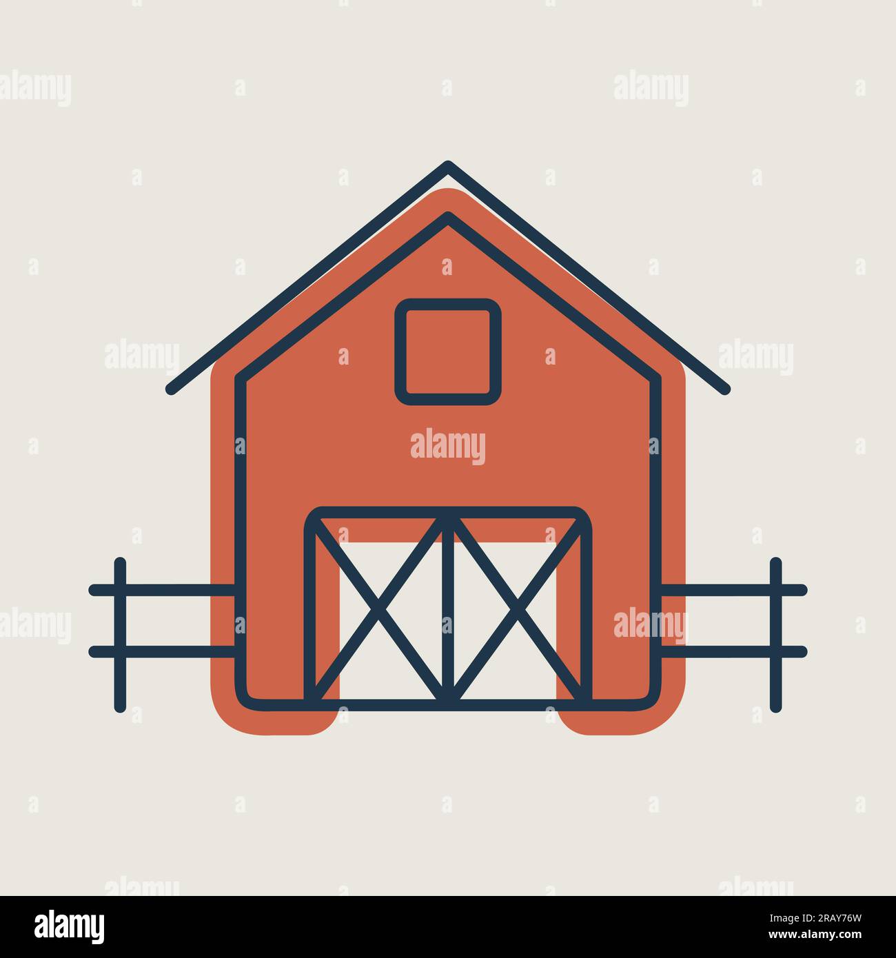 Barn isolated icon. Farm animal sign. Graph symbol for your web site ...