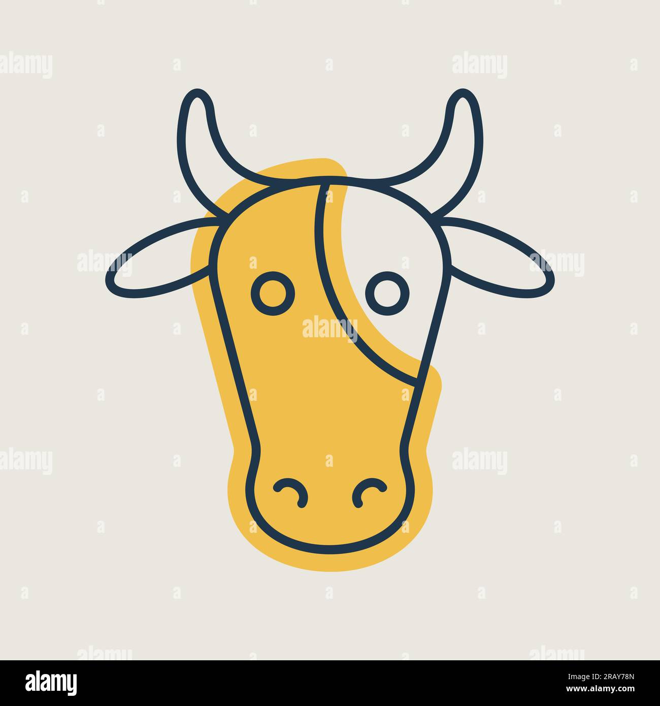 Cow isolated icon. Animal head. Farm sign. Graph symbol for your web ...