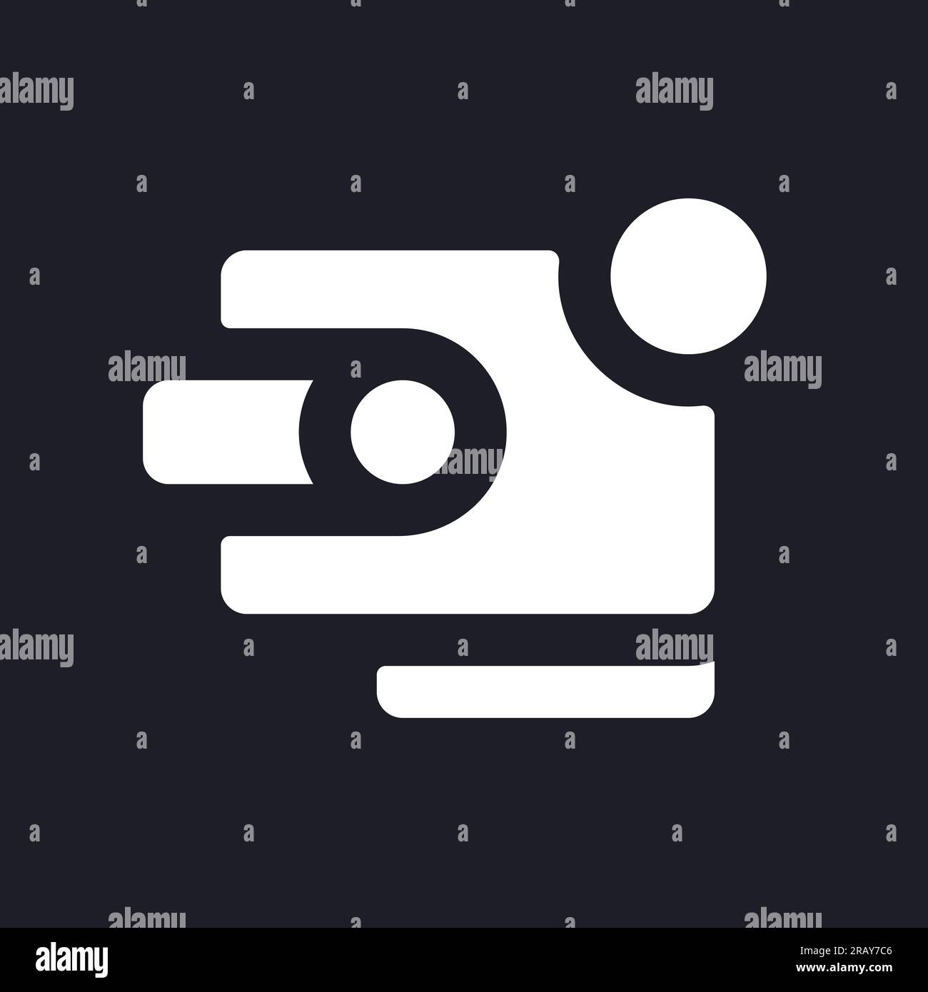 Notification from digital wallet dark mode glyph ui icon Stock Vector ...