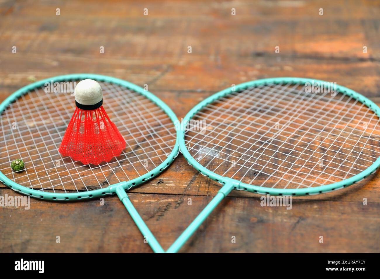 close up Badminton racket with shuttlecock Stock Photo - Alamy
