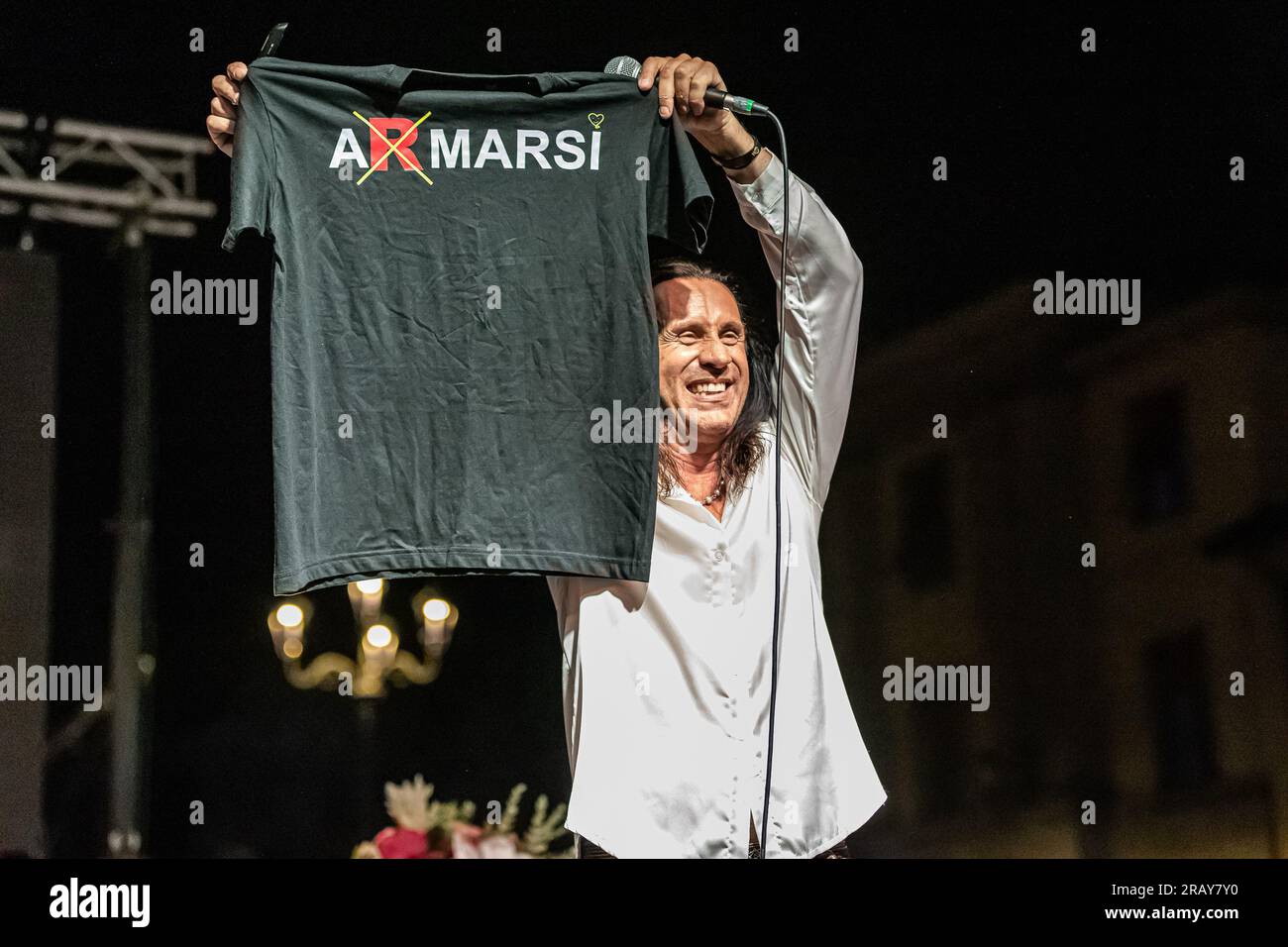 Desio, Italy. 05th July, 2023. Giuseppe Povia during Povia in concert ...