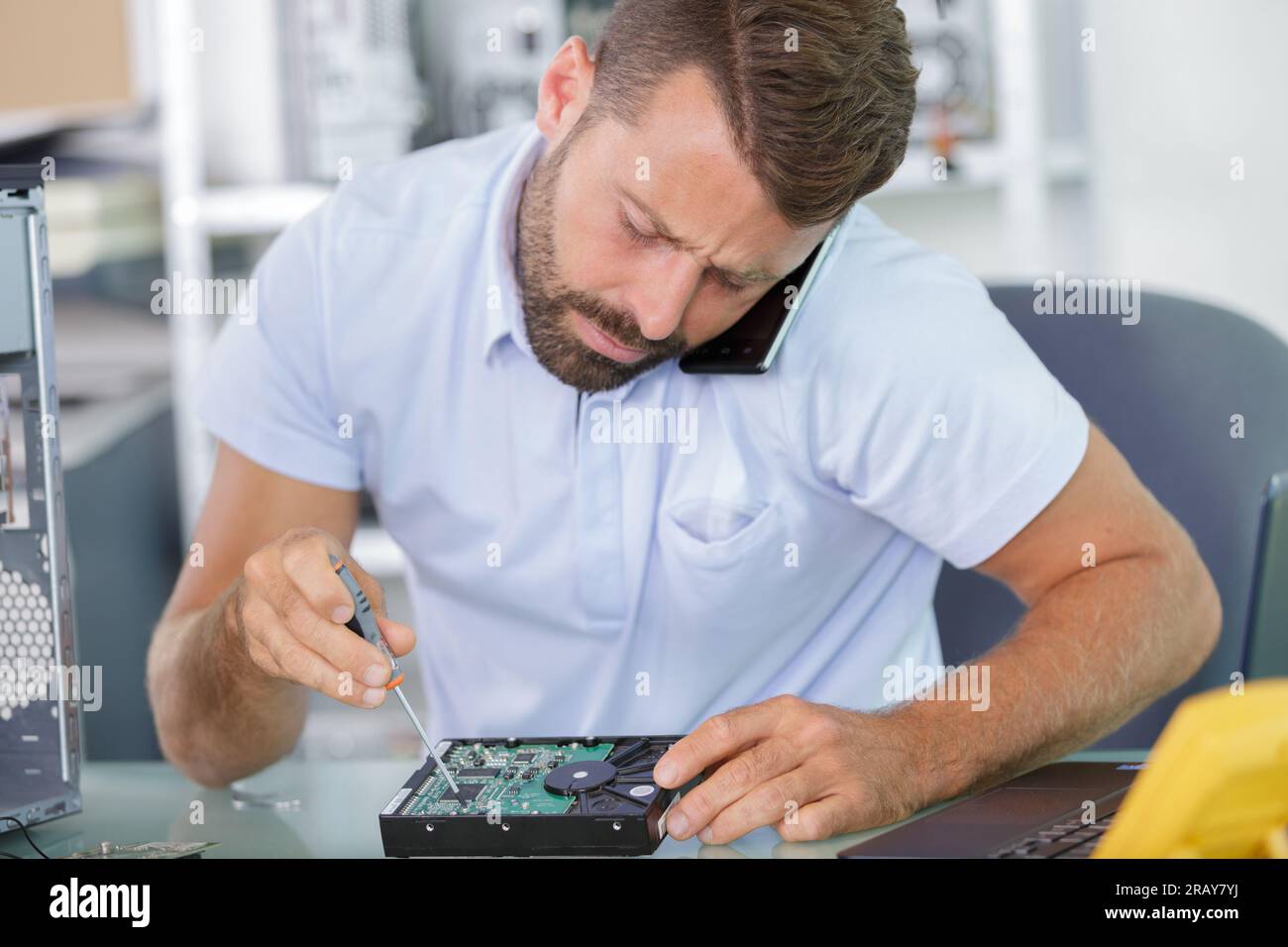 working on board with chips Stock Photo - Alamy