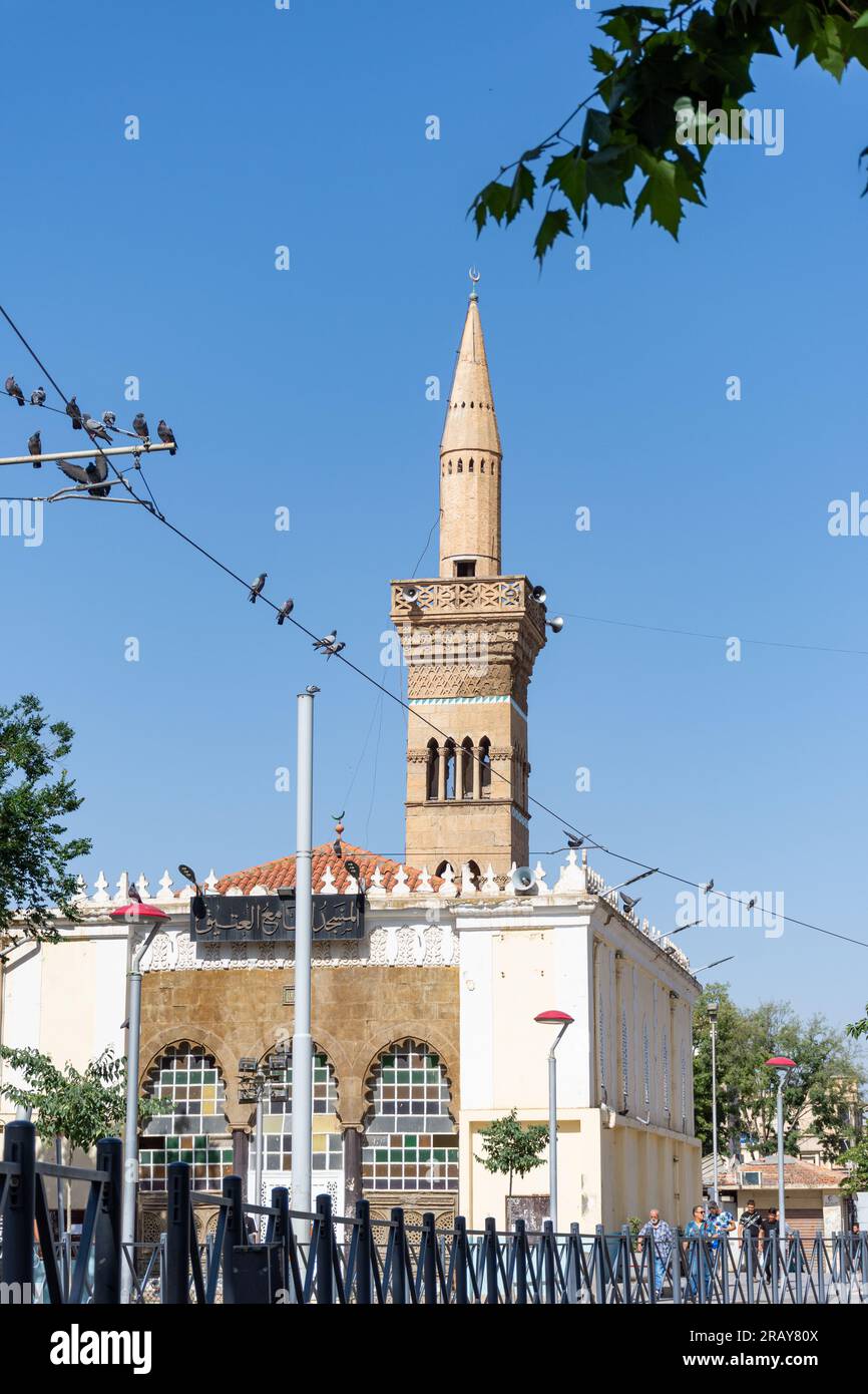 View of EL Atik mosque in Setif city. The famous landmark in the city ...