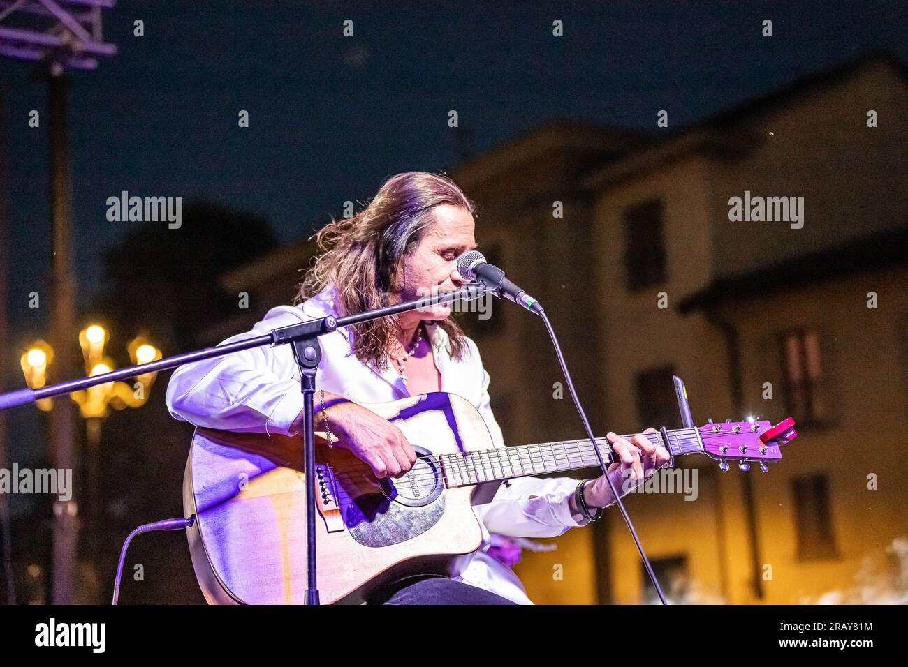 Piazza della conciliazione, Desio, Italy, July 05, 2023, Giuseppe Povia ...