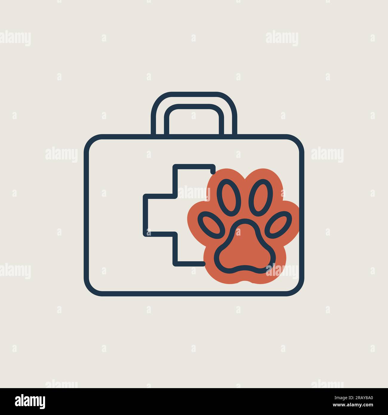 Pet first aid kit vector isolated icon. Clinic box. Graph symbol for ...
