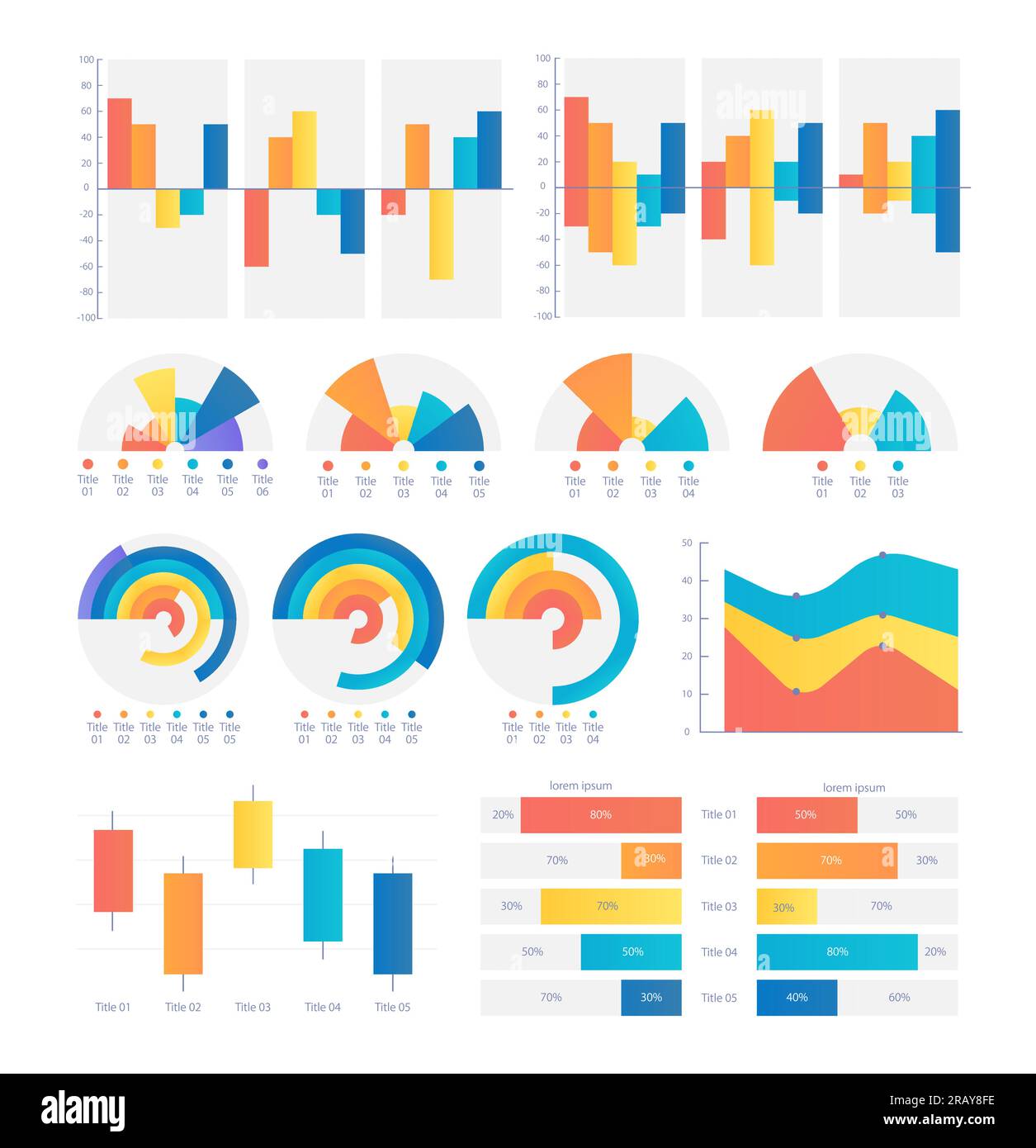 Performing educational information with infographic chart design template set Stock Vector Image ...