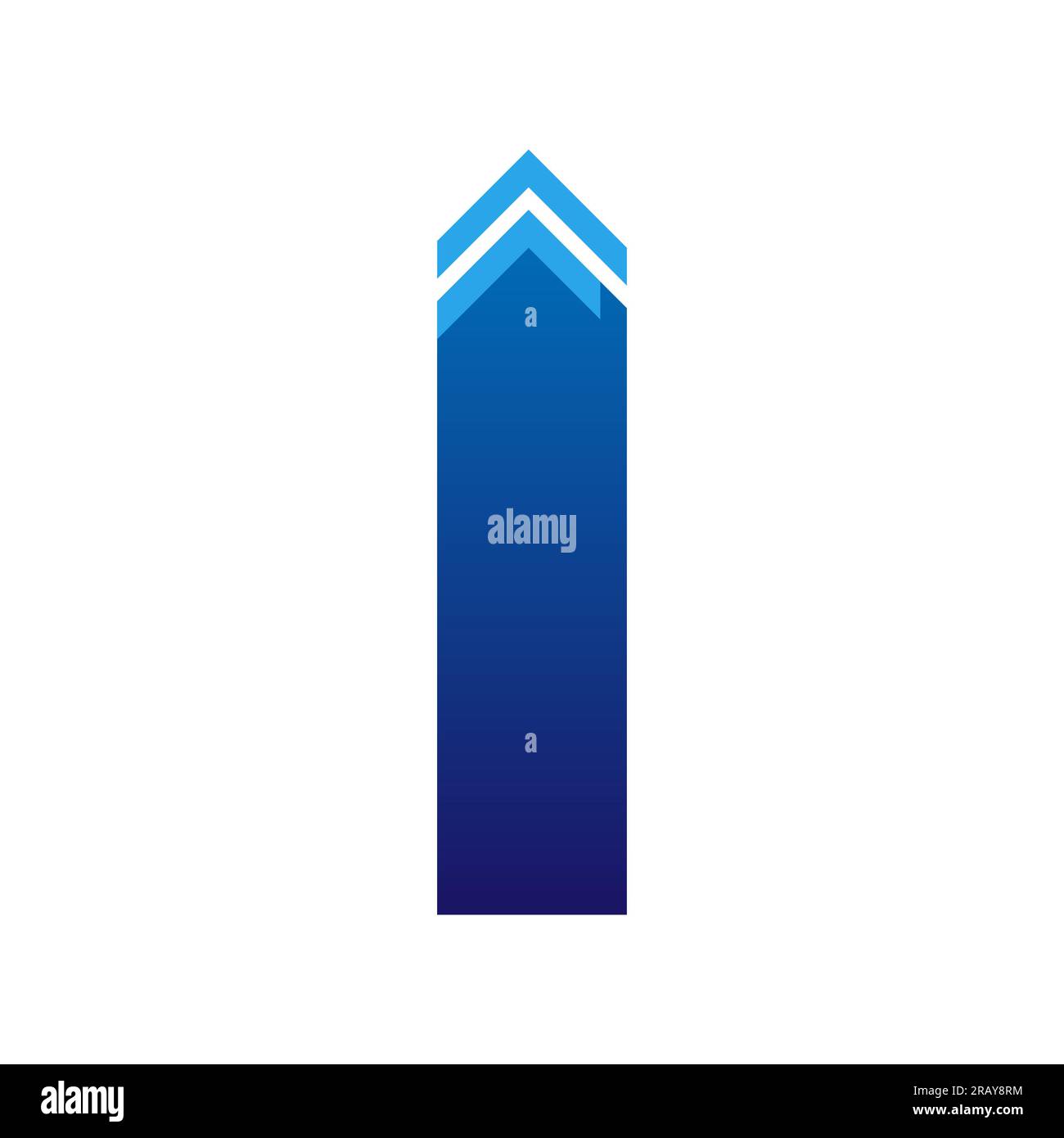 Gradient blue vertical line with up arrow brochure element design Stock ...
