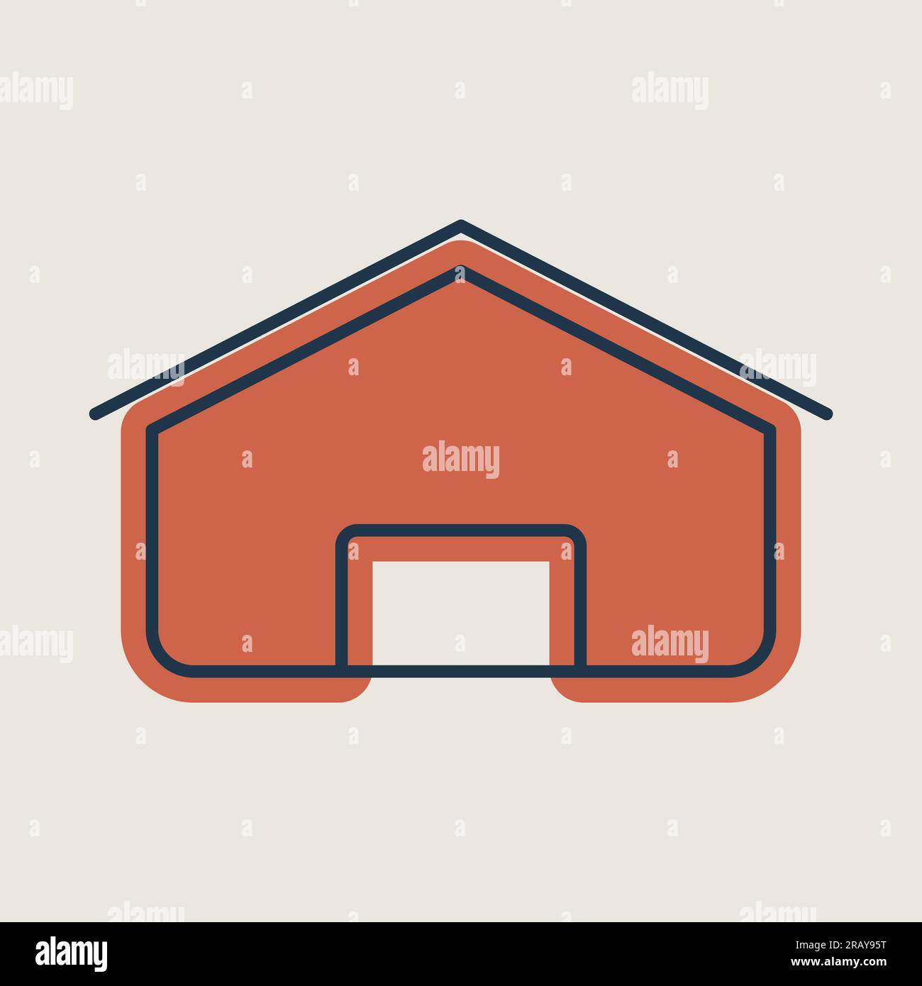 Barn isolated vector icon. Farm animal sign. Graph symbol for your web ...