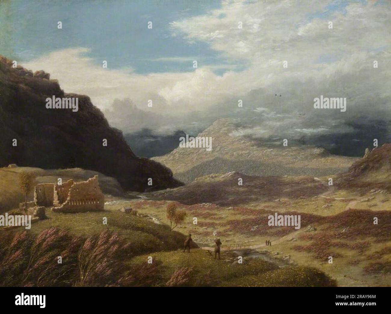 Rob Roy's Castle, Scotland 1850 by George Harvey Stock Photo - Alamy