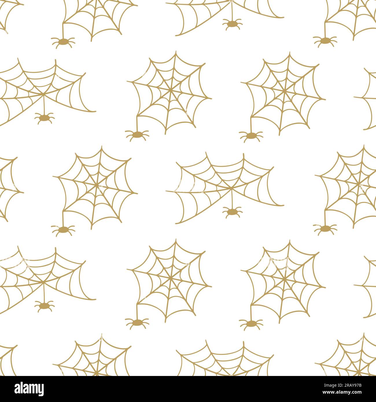 Spider Web Halloween Trap. Cobweb Seamless Pattern Stock Vector Image ...