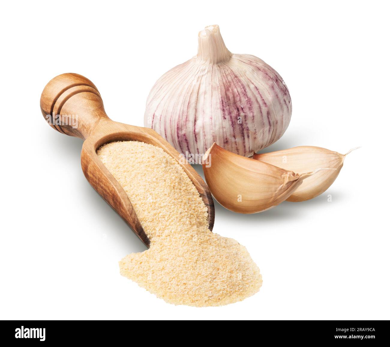 Fresh garlic with dried flakes isolated on white Stock Photo - Alamy