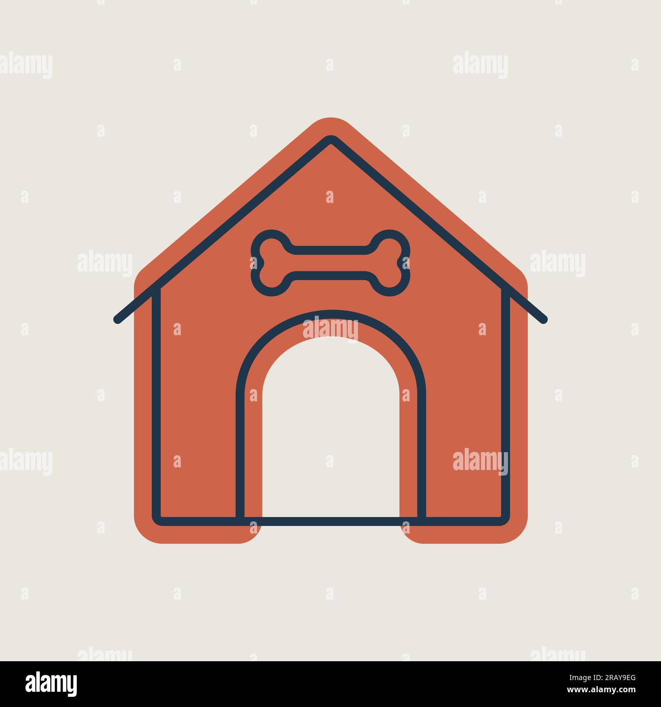 Dog house vector isolated icon. Pet animal sign. Graph symbol for pet ...