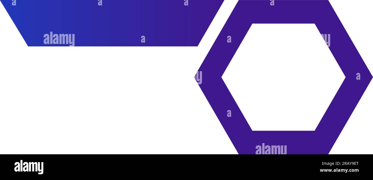 Blank purple hexagon with tag vector design element Stock Vector Image ...