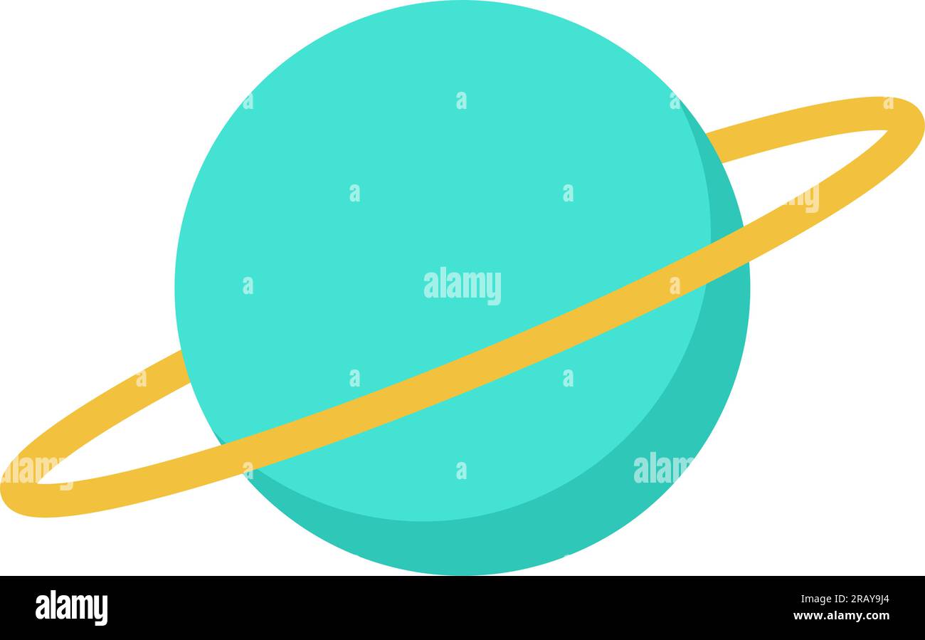 Uranus planet surrounded by ring brochure element design Stock Vector ...
