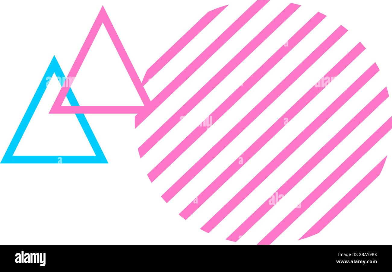 Colorful triangles and circle combination brochure element design Stock ...