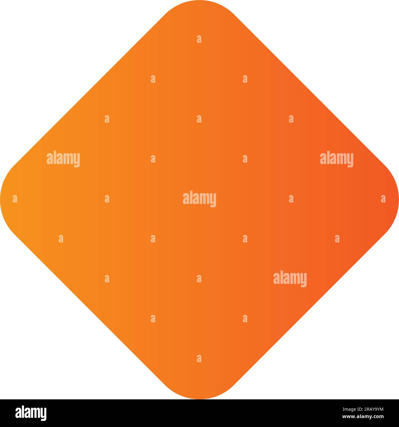 Orange gradient rhombus with rounded corners brochure element design ...