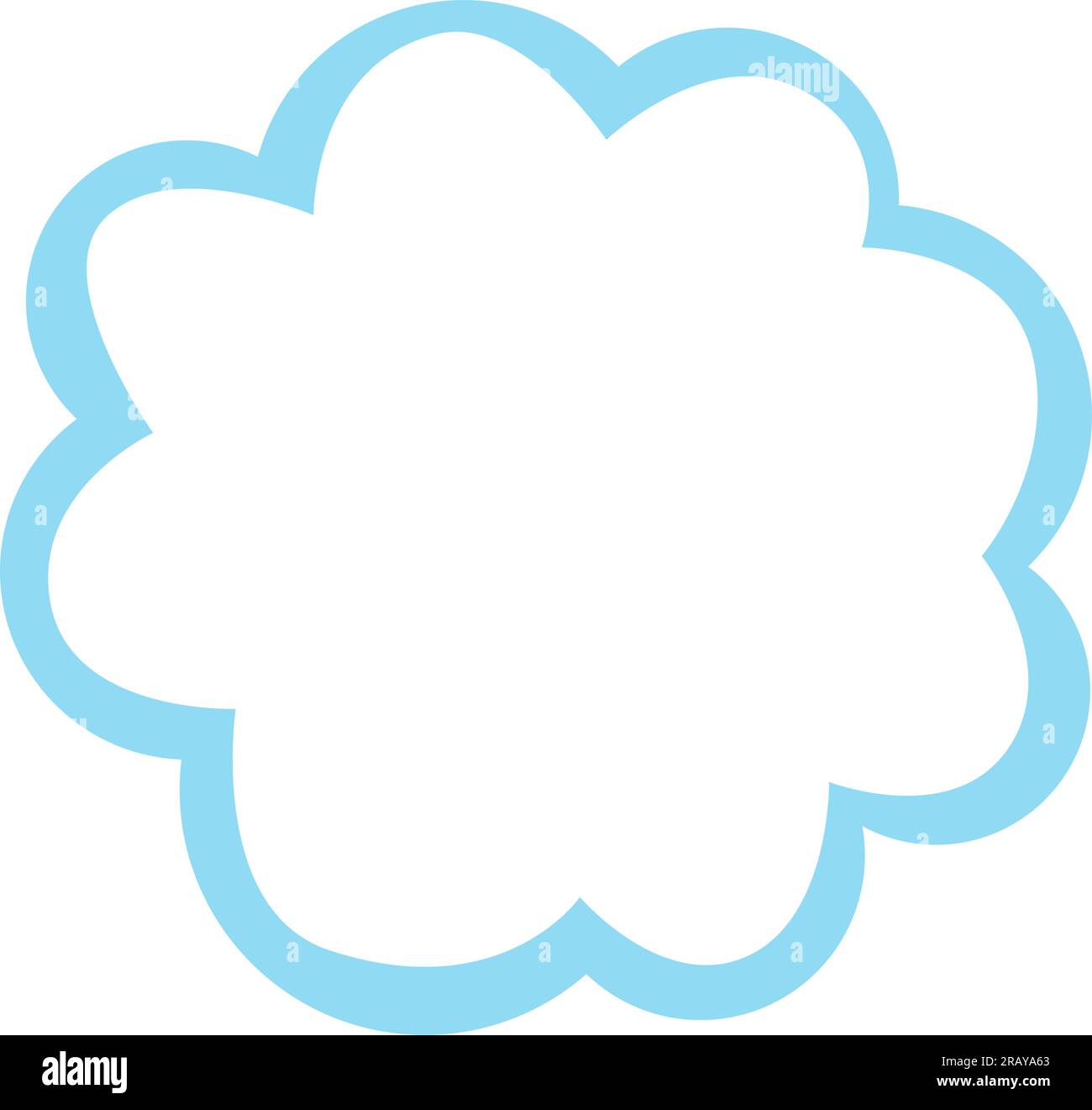 Cute blue cloudlike frame vector design element Stock Vector Image ...