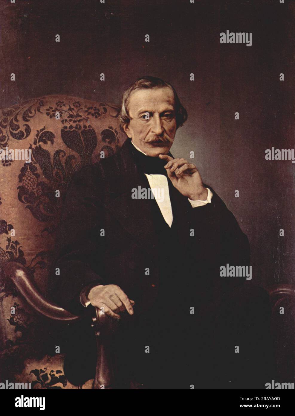 Portrait of Massimo d'Azeglio 1860; Italy by Francesco Hayez Stock ...