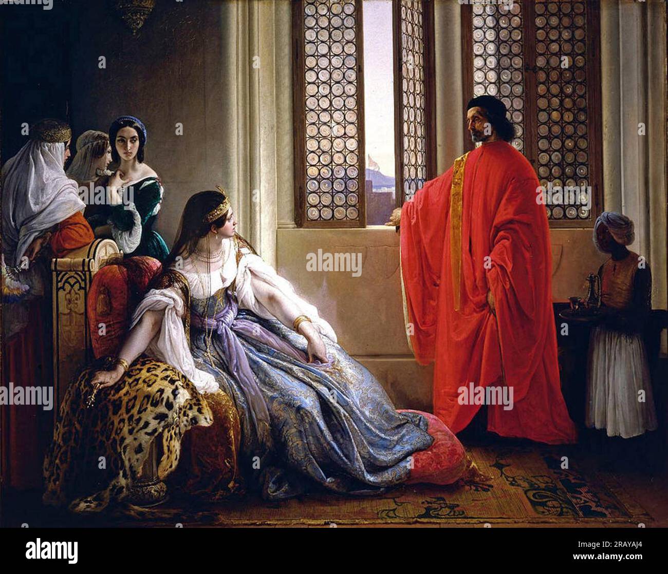 Caterina Cornaro deposed from the throne of Cyprus 1842; Italy by ...