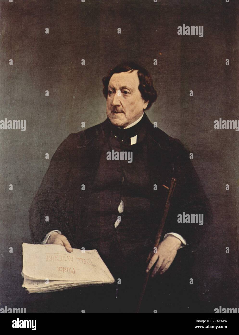 Portrait of Gioacchino Rossini 1870; Italy by Francesco Hayez Stock ...