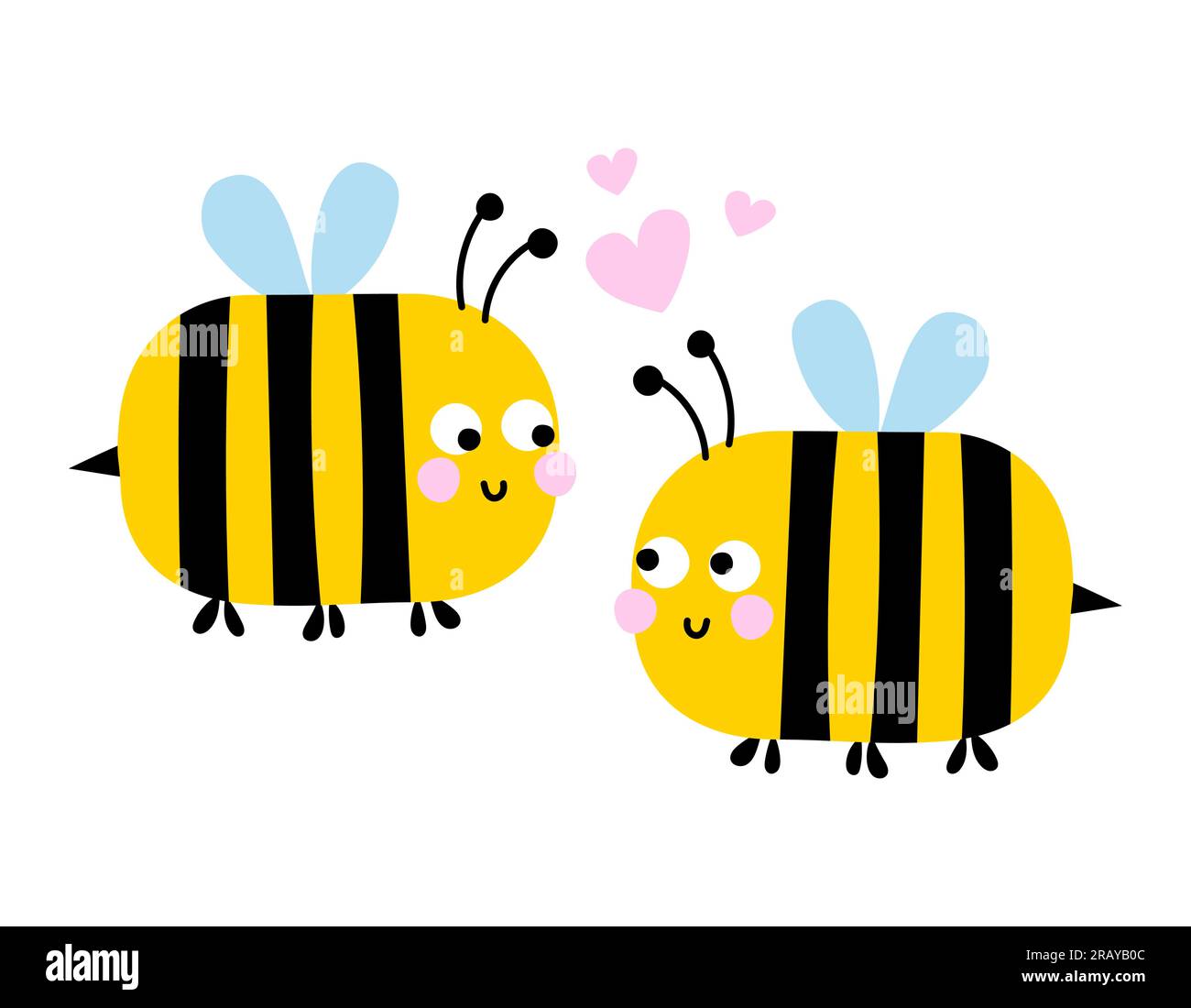 Bees in love Stock Vector Images - Alamy