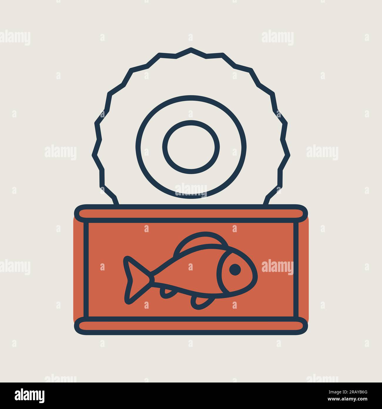 Fish preserves isolated icon. Farm animal sign. Graph symbol for your ...