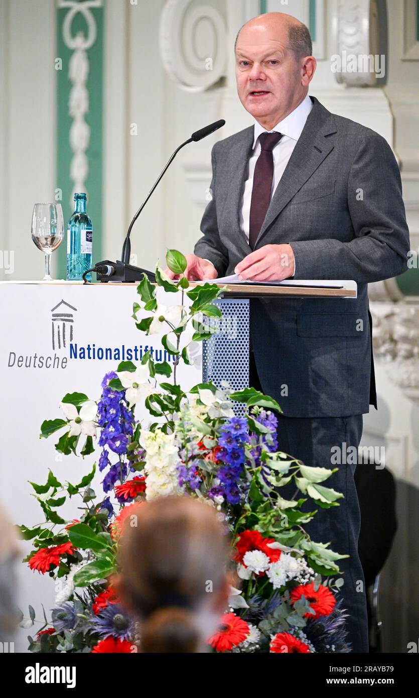 Berlin, Germany. 06th July, 2023. German Chancellor Olaf Scholz (SPD ...