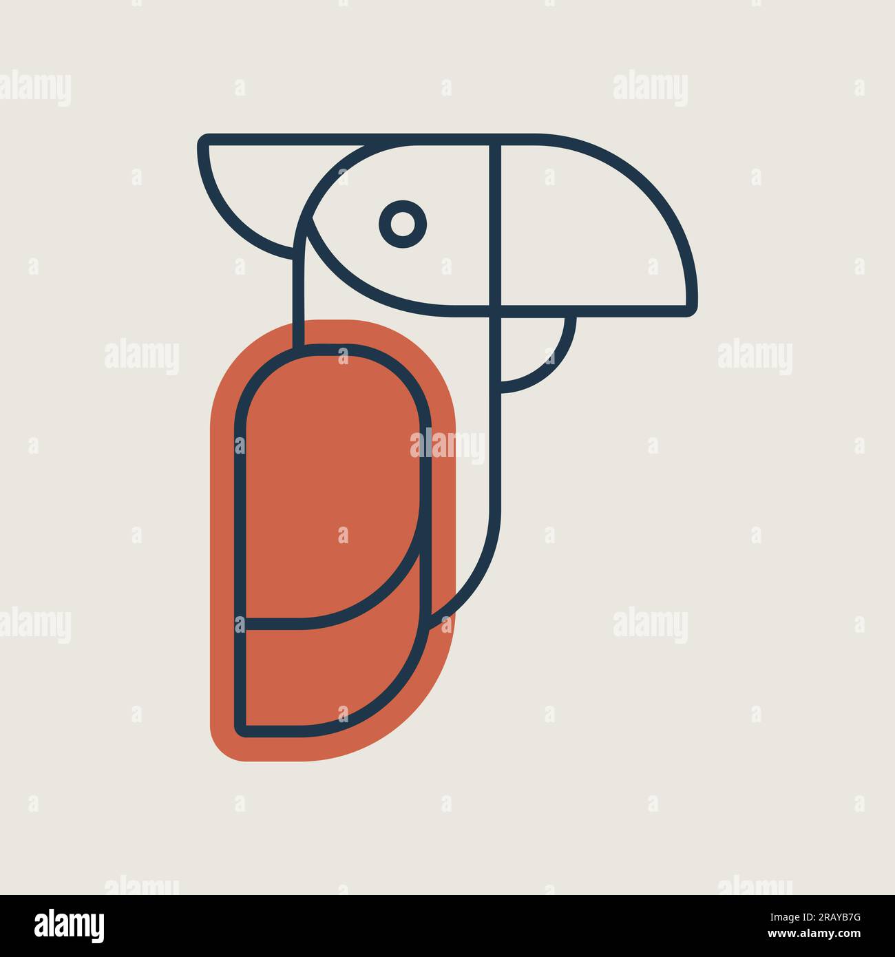 Parrot vector isolated icon tropical birds. Pet animal sign. Graph ...