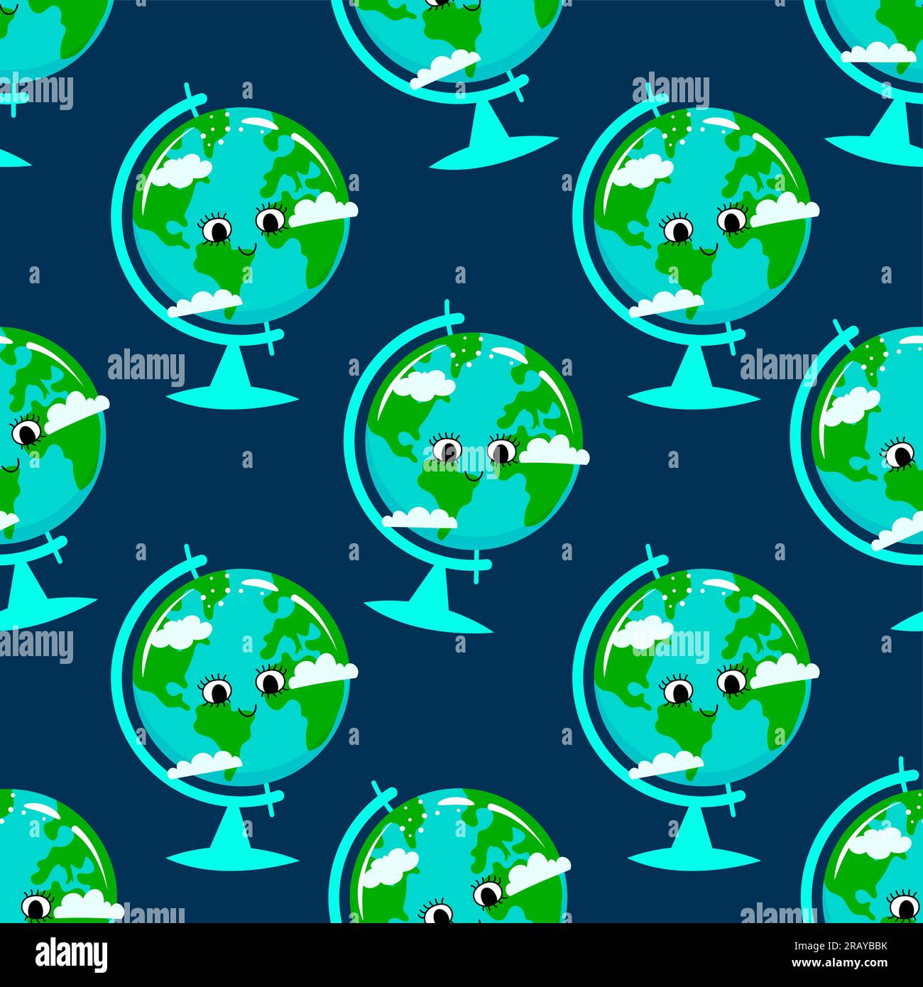 Happy Earth Day - Cute cartoon earth character. Save the planet with ...