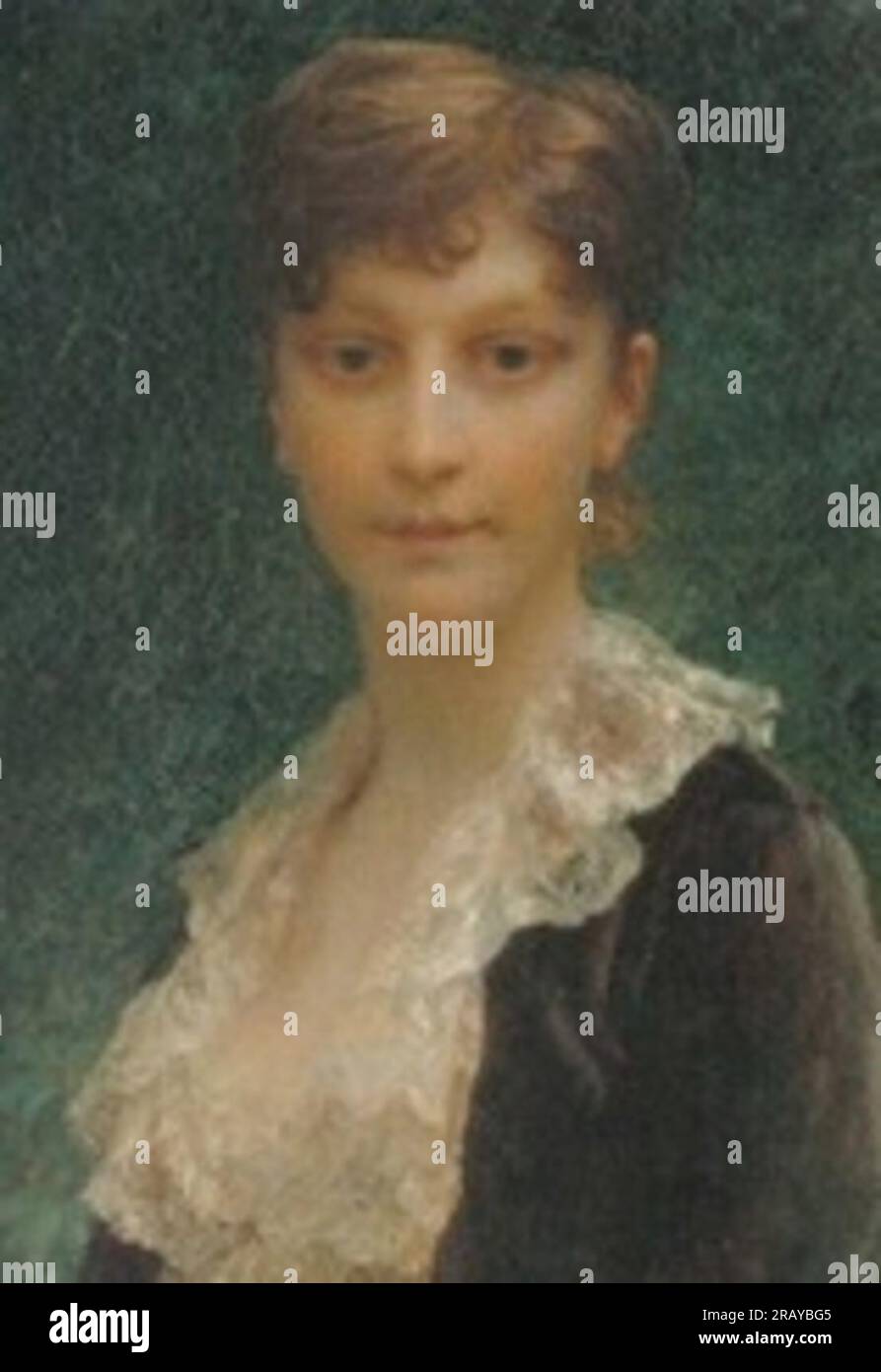 Portrait of Eugenie Risler, wife of Jules Ferry 1875 by Ernest Hébert ...