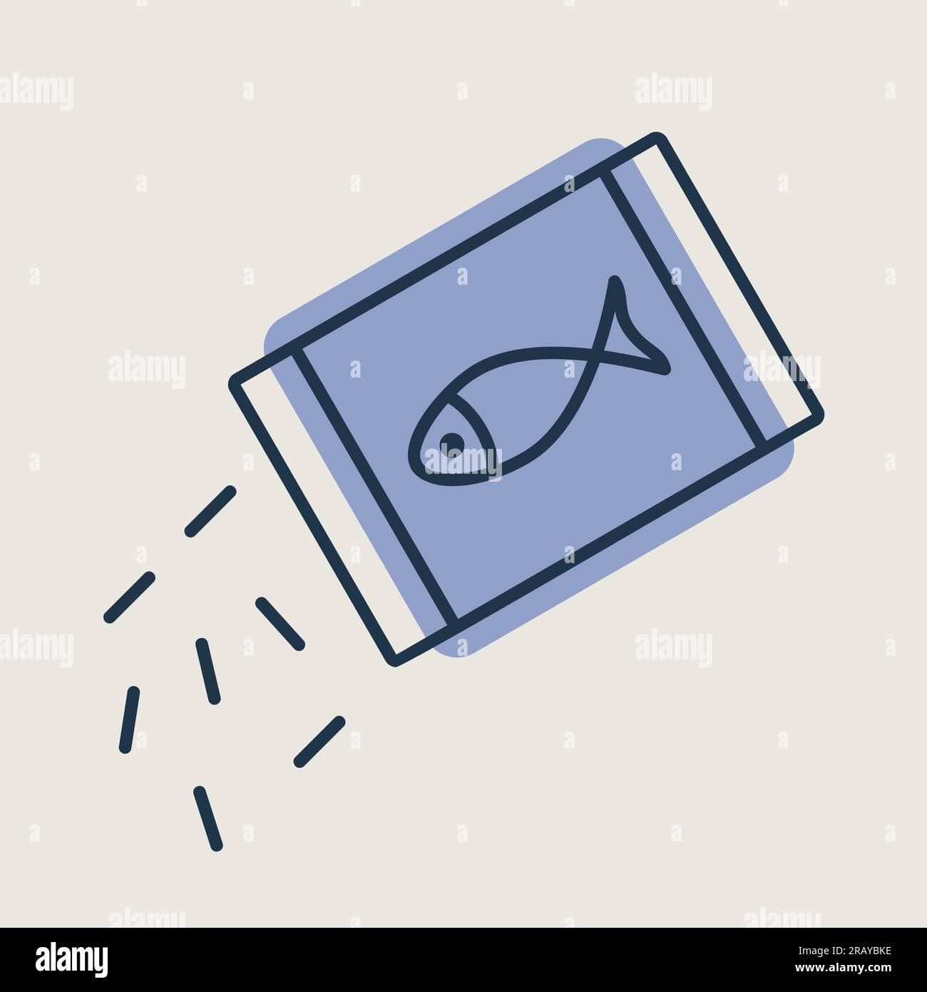 Pet fish feed vector isolated icon. Pet animal sign. Graph symbol for ...