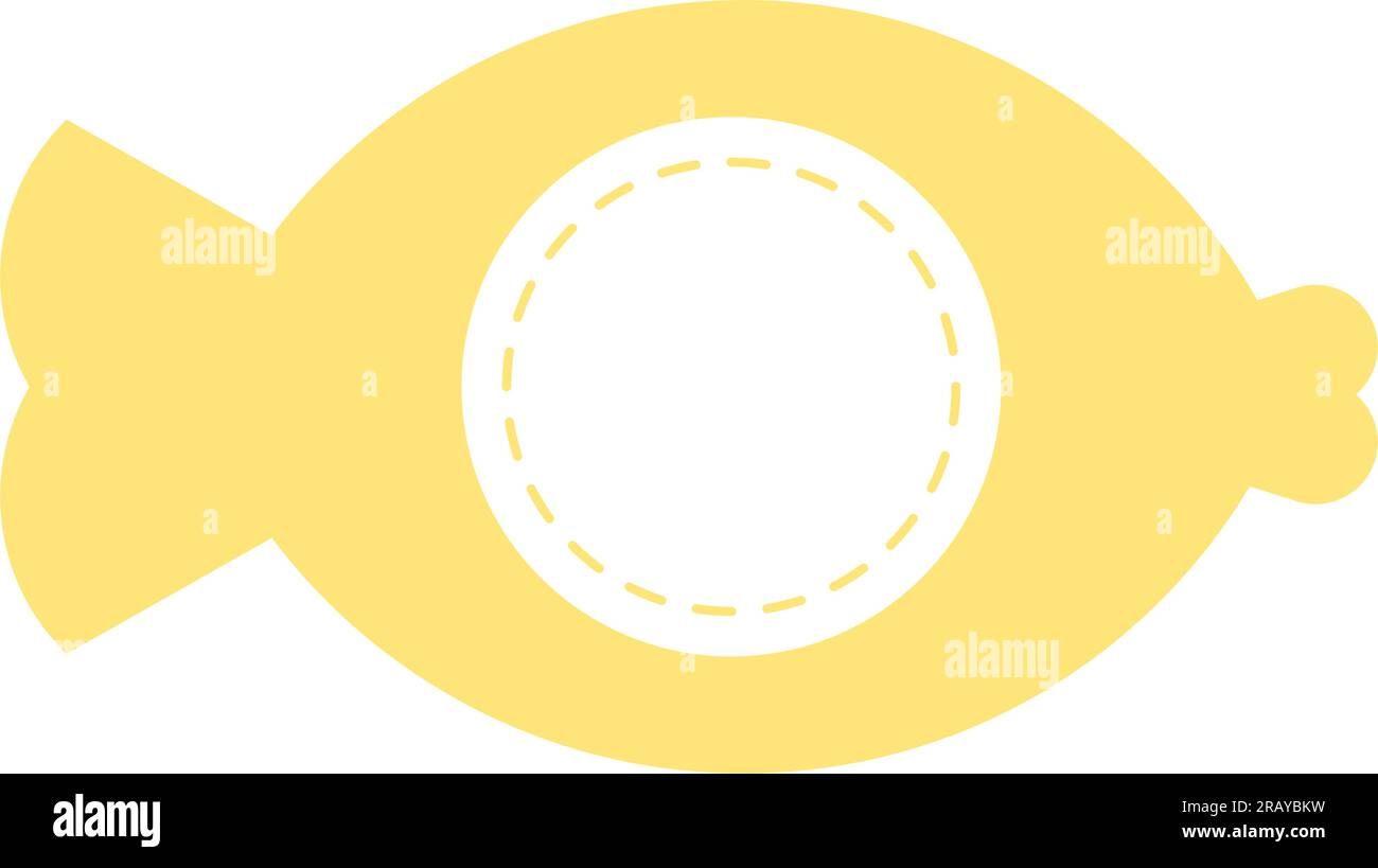 Yellow fish shape with circle vector design element Stock Vector Image ...