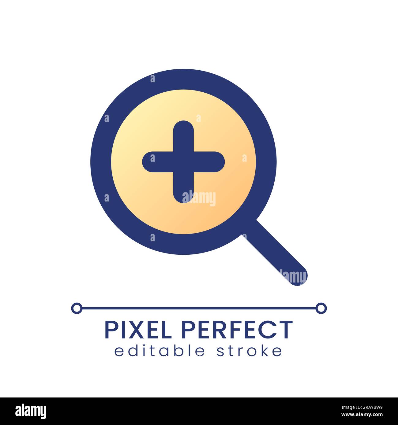 Zoom in transition pixel perfect gradient fill ui icon Stock Vector ...