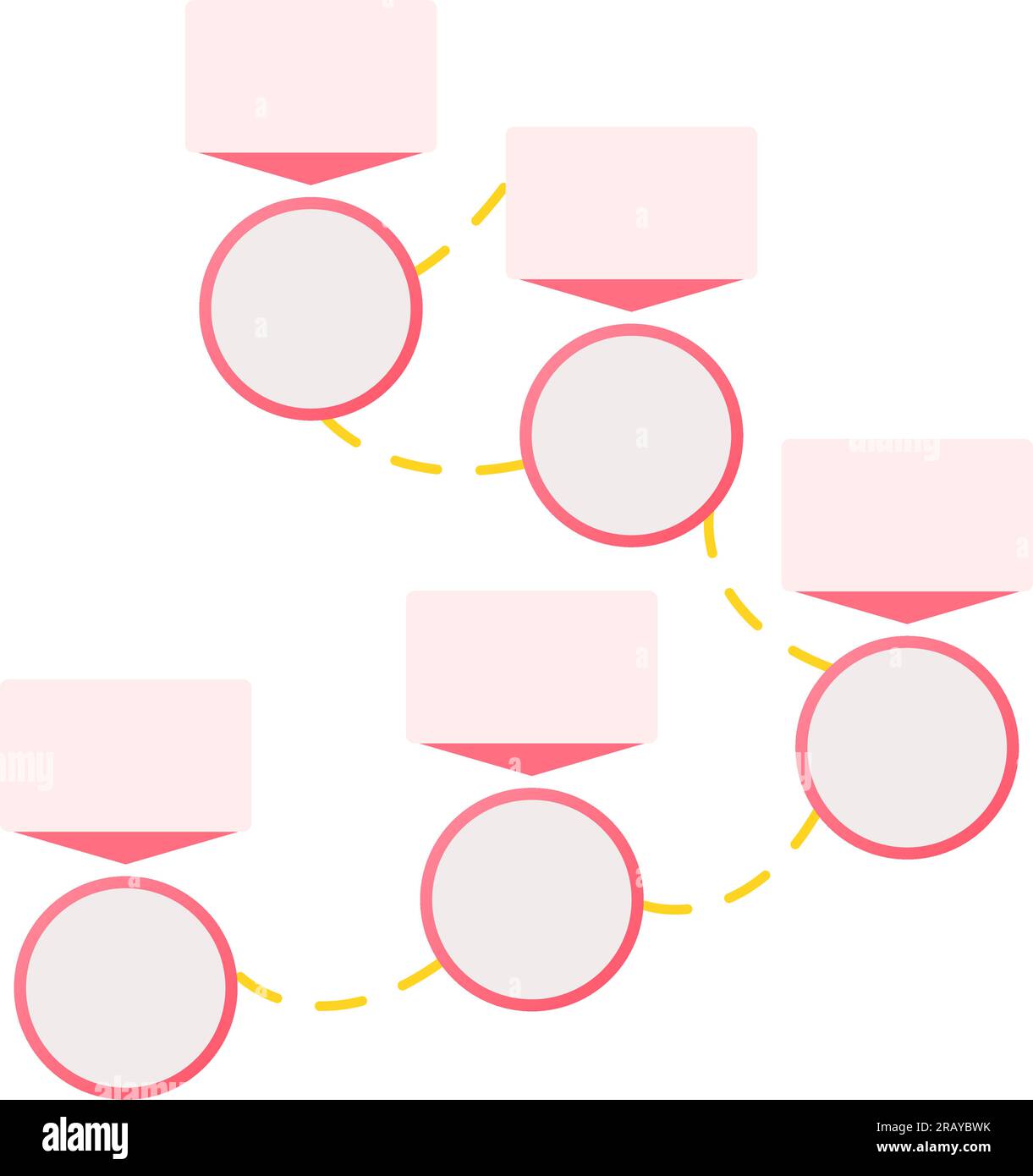 Connected circles with notes vector design element Stock Vector Image ...