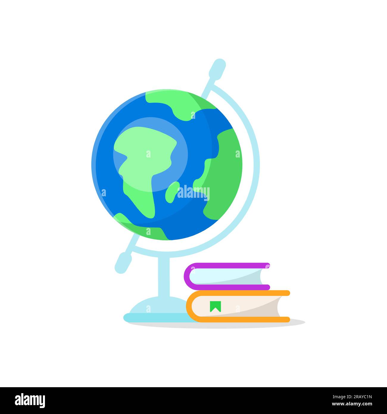Geographic globe with books vector design element Stock Vector Image ...